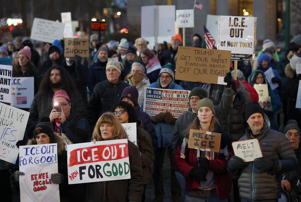 More than 1,200 rally in Syracuse against Trump over immigration ...