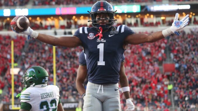 No. 6 Ole Miss advanced to the Sugar Bowl with a 41-10 win over No. 11 ...