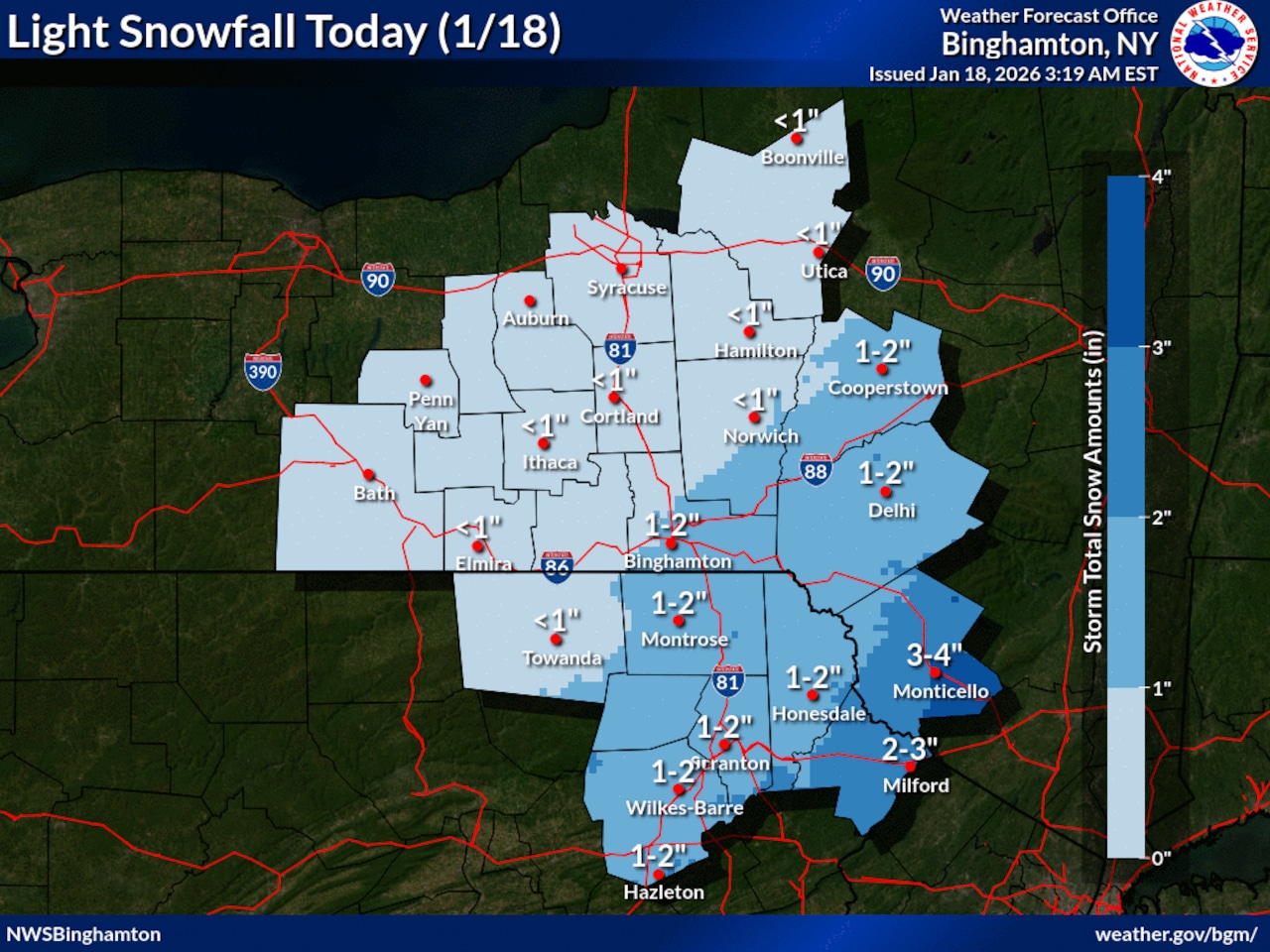 Central NY forecast: Light snow Sunday; Arctic blast to follow ...