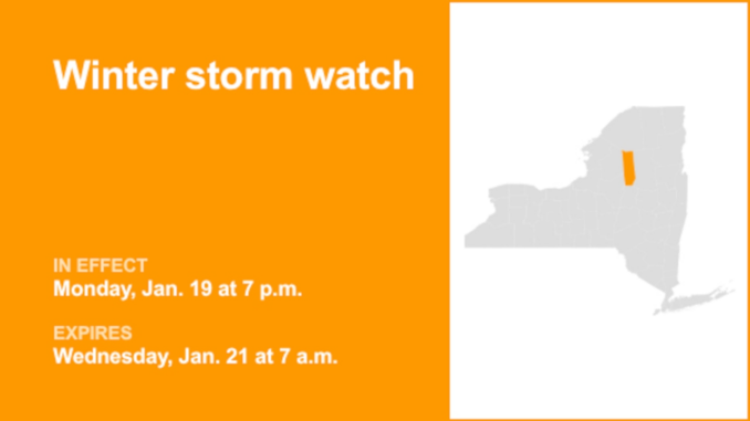 A winter storm affecting northern Herkimer Monday through Wednesday ...