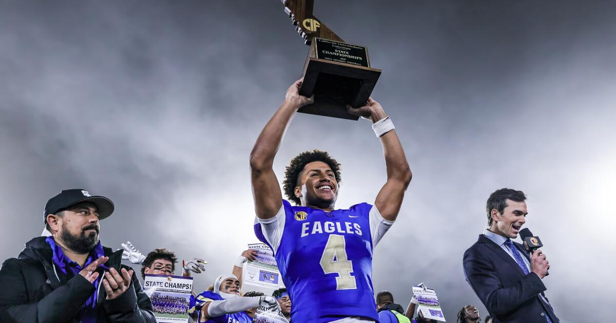 Santa Margarita won the state football title for coach Carson Palmer ...